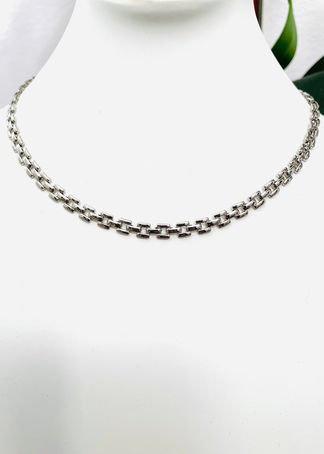 14k White Gold Filled Panther Chain Necklace Gift for Her Layering ...