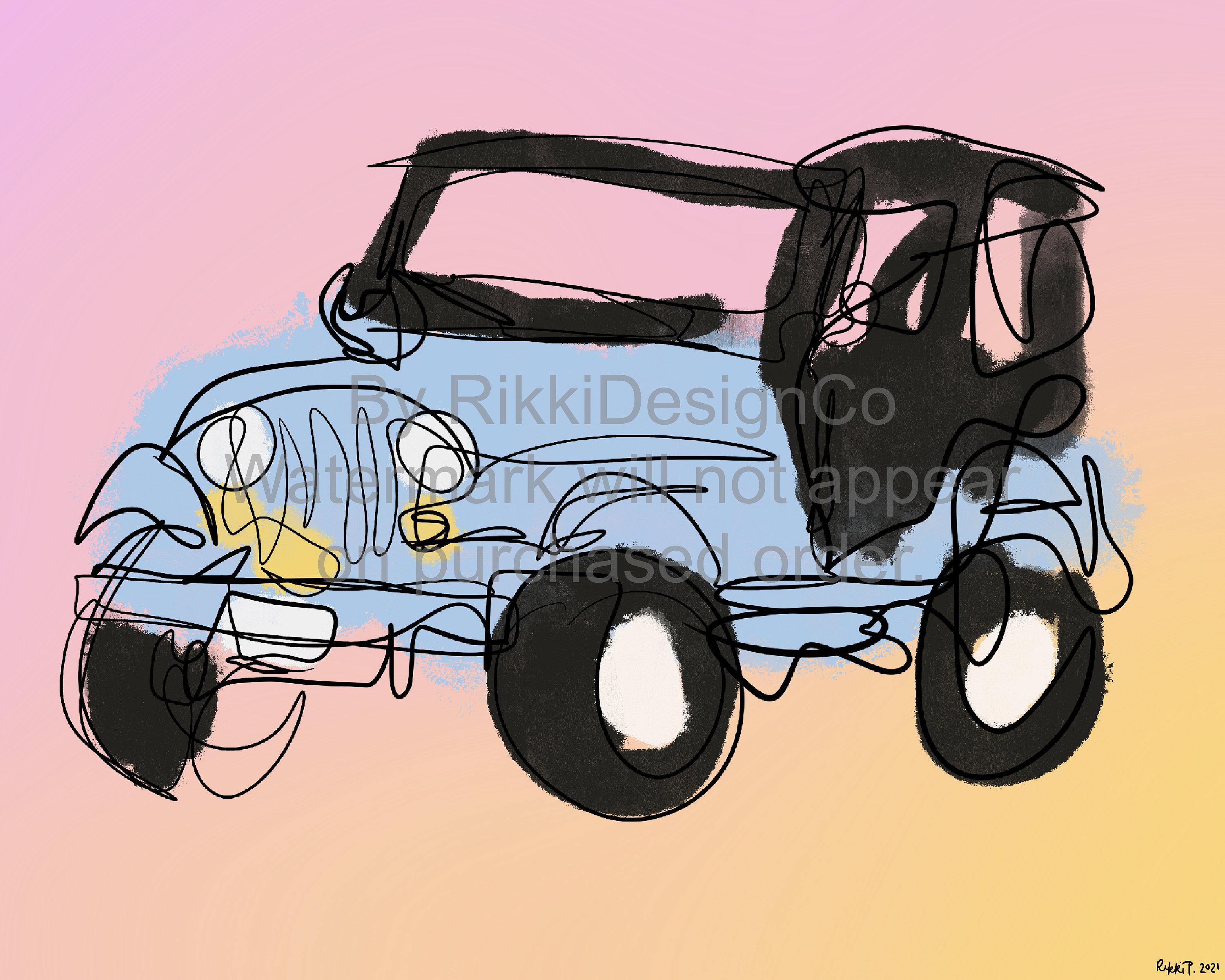 Teen Wolf Stiles Stilinski Jeep Inspired Illustration DIGITAL DOWNLOAD ...