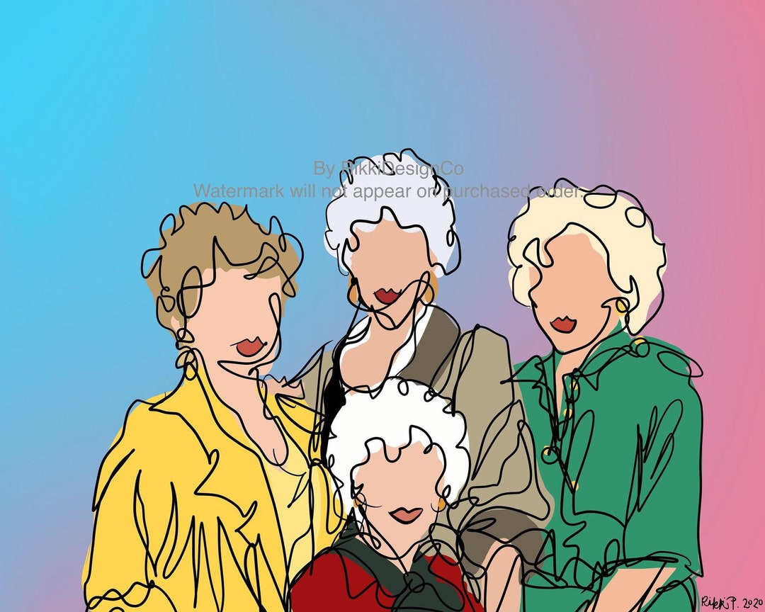 Golden Girls Inspired Illustration DIGITAL DOWNLOAD - Etsy