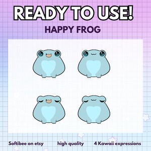 Frog Pngtuber ! Reactive Pngtuber Model - Blue Frog Png Tuber for ...