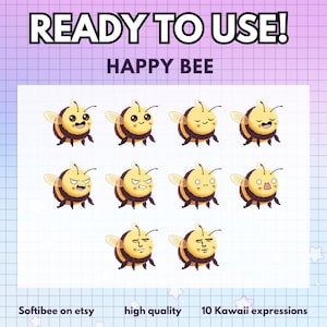 Pngtuber Bee ! X10 Png Tuber Chibi Bee With Charm Vtuber Model for ...