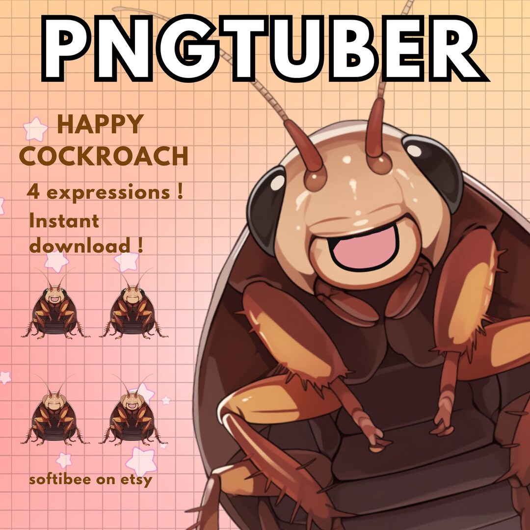 Png Tuber Cockroach Pngtuber Model Funny Model Male 4x Chibi Desing ...