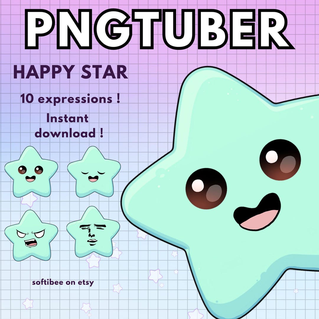 Star Pngtuber Magical for Twitch Vtuber Model | 10x Png Tuber | V-tuber ...