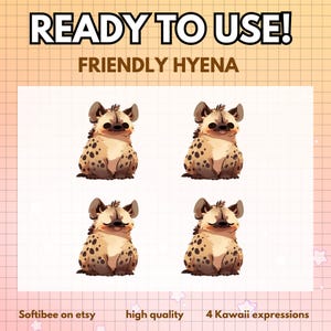 Hyena Pngtuber Twitch Furry Vtuber Model for Streaming | 4x PNG Tuber ...