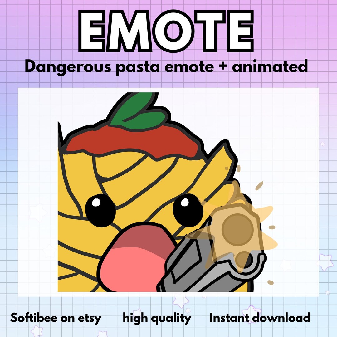 Twitch Animated Emote Dangerous Yummy Pasta Gun Emote Meme for ...