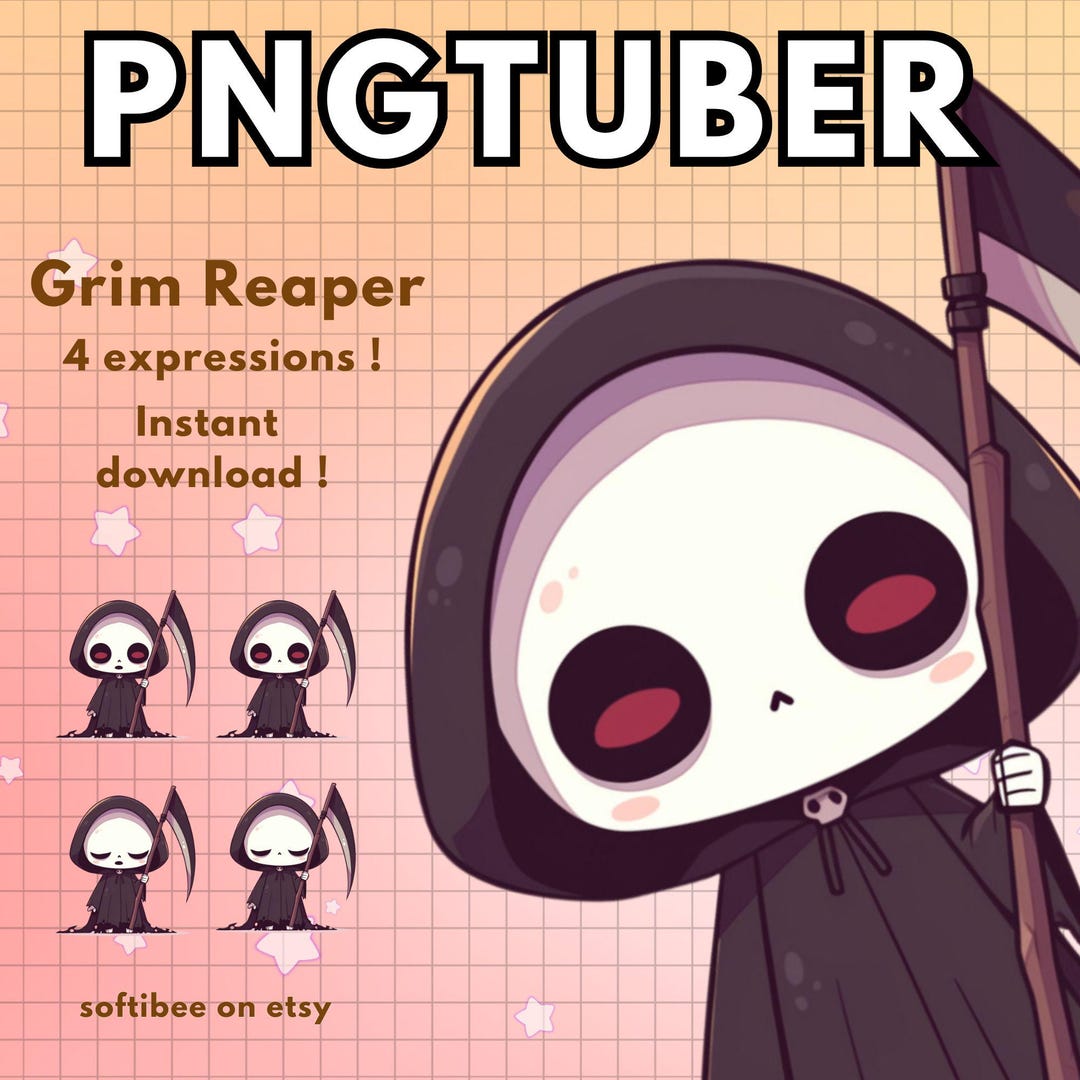 Grim Reaper Pngtuber Model ! Pre-made Vtuber Model / Halloween Png ...