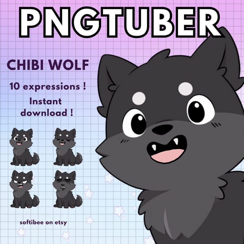 Wolf Pngtuber - Etsy