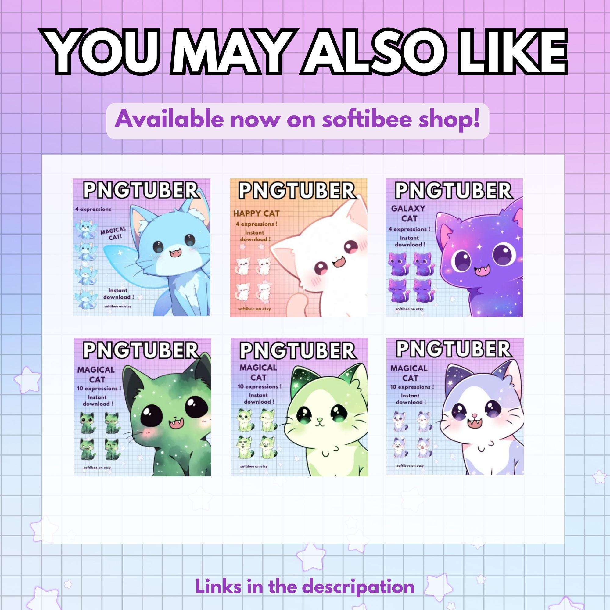 Pngtuber Zombie Cat Vtuber Model for Twitch | 4x Png Tuber Reactive ...