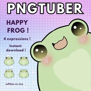 Frog Pngtuber ! Reactive Pngtuber Model - Frog Png Tuber for Twitch ...