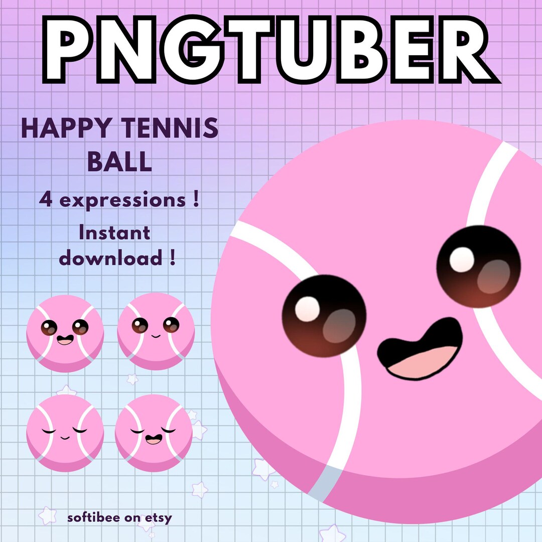 Vtuber Tennis Ball Pngtuber Avatar ! 4x Funny Png Tuber Premade ...