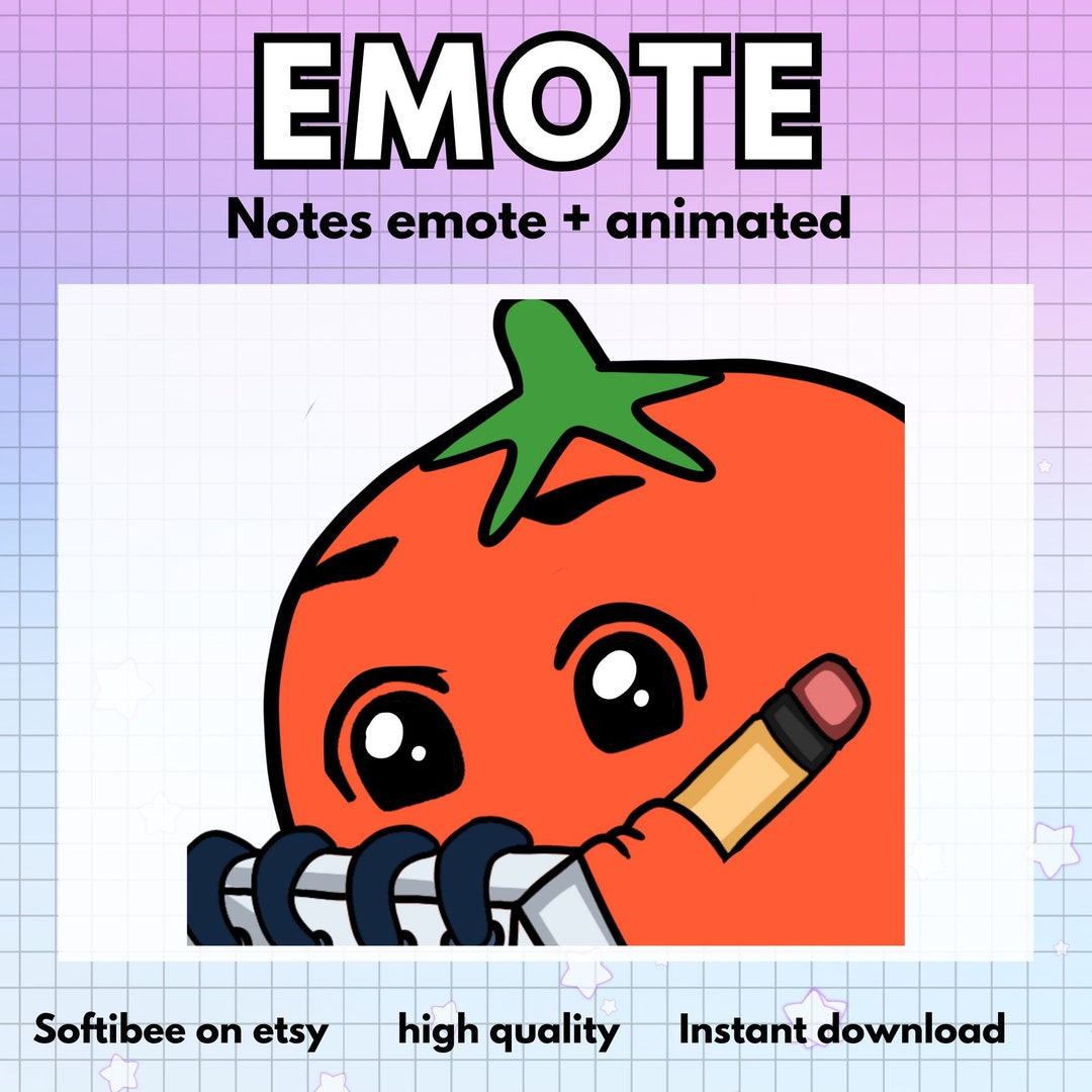 Taking Notes Emote Animated Emote Tomato Animated Twitch Emotes Single ...