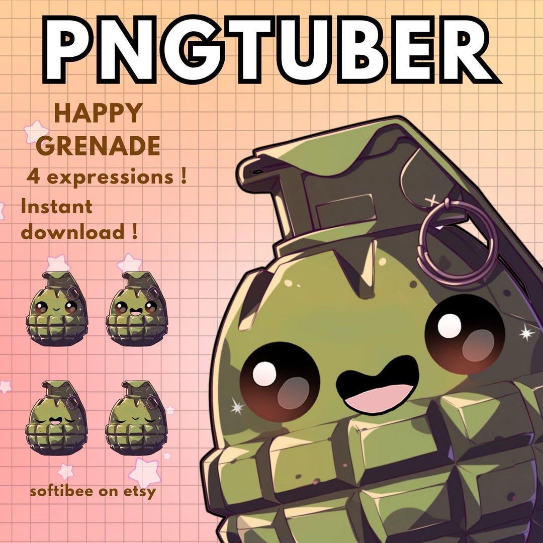 Pngtuber Male Grenade ! X4 Png Tuber Meme Anime Grenade Vtuber Model ...
