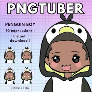 Dark Skin Vtuber Avatars for Streaming on Twitch & Youtube! 10x Penguin ...