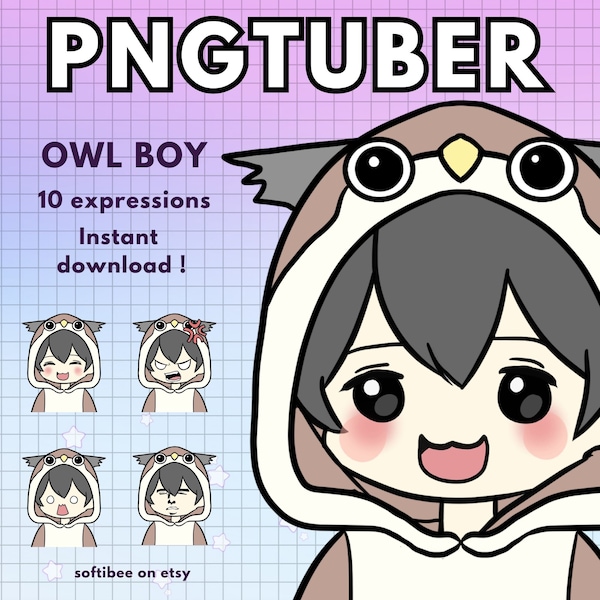 Owl Vtuber - Etsy