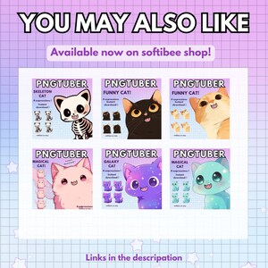 Vtuber Magical Cat Pngtuber Avatar ! 4x Funny Png Tuber Premade ...
