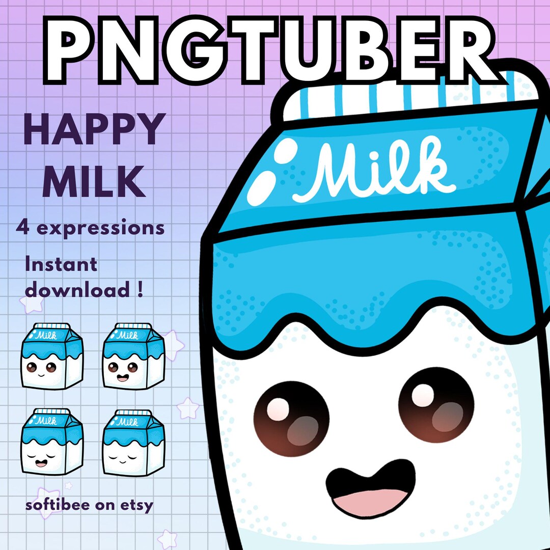 Pngtuber Milk | Chibi Boy Png Tuber Premade (4 Emotions) | | Milk ...
