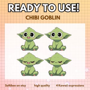 Goblin Vtuber Chibi Avatars for Streaming on Twitch & Youtube! 4x Dnd ...