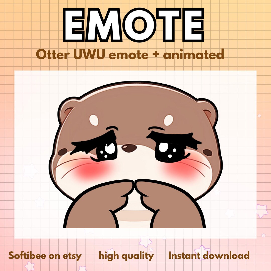 Uwu Animated Emote Otter Kawaii ! Animated Twitch Otter Emotes Single ...