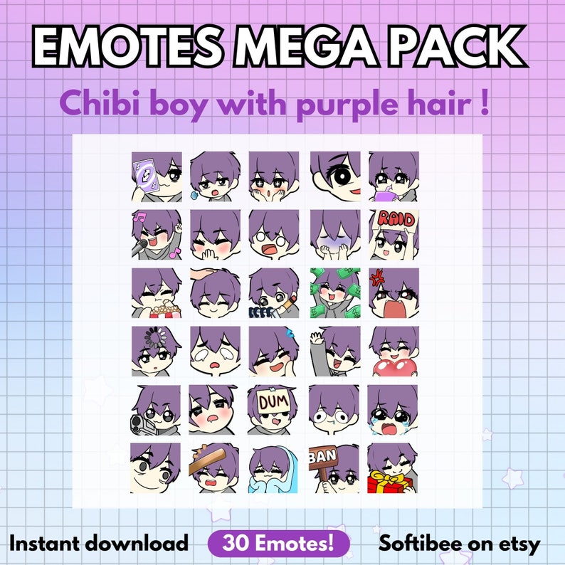 Boy Twitch Emotes 30 Boy Emotes Twitch Emotes Discord - Etsy