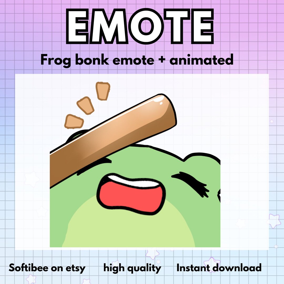 Twitch Animated Emote ! | Frog Bonk Emote Meme for Streaming | Discord ...