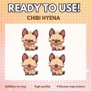 Hyena Pngtuber Model ! Chibi Pre-made Vtuber Model / Animal Png Tuber ...