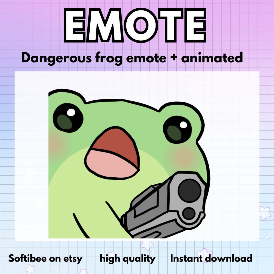 Emote Twitch Animated Frog Gun ! Discord Emotes Animated | Frog Emote ...