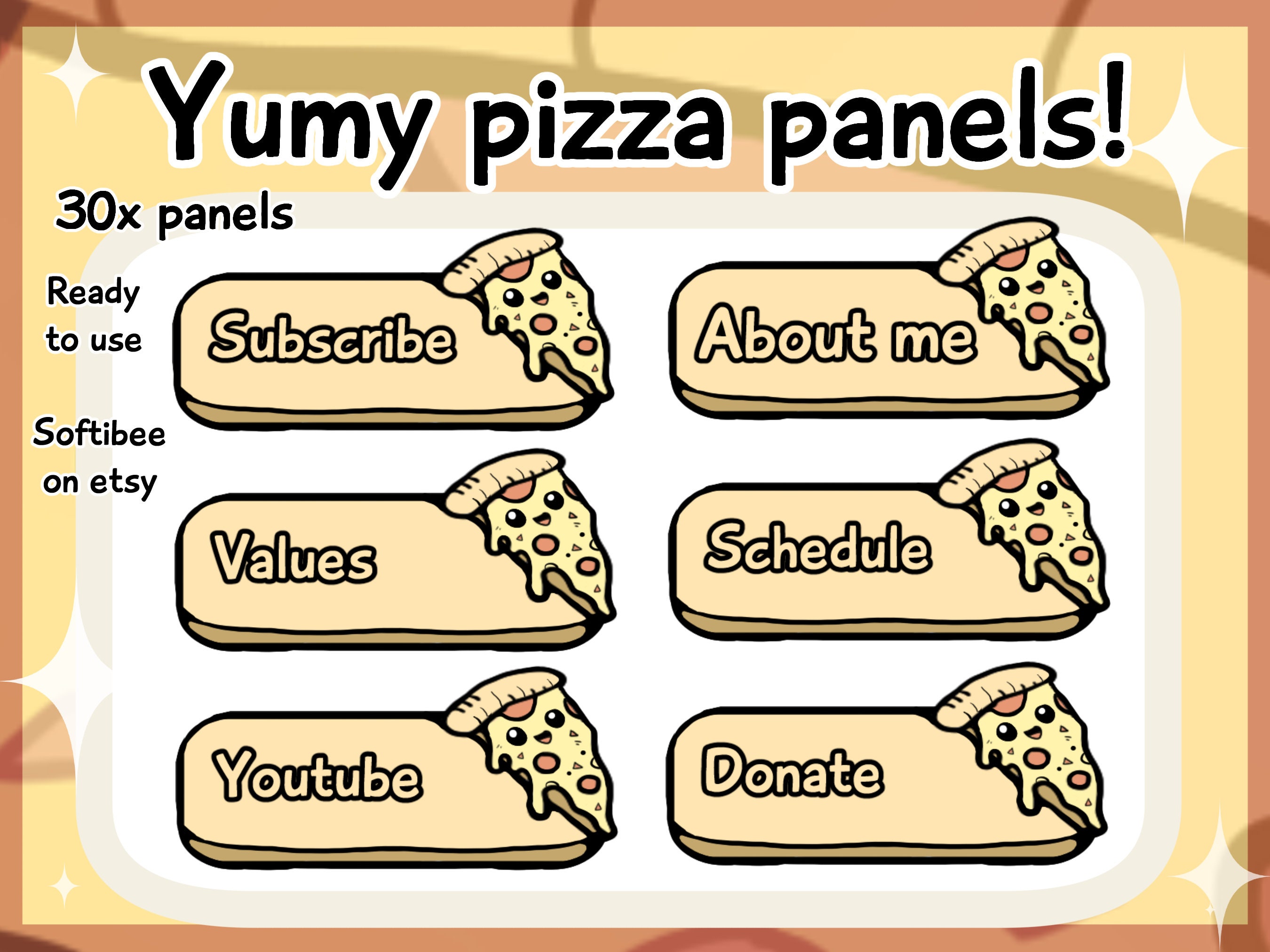 Twitch Panels Chibi Pizza 30 Chibi Twitch Panels Cute Gaming Anime ...