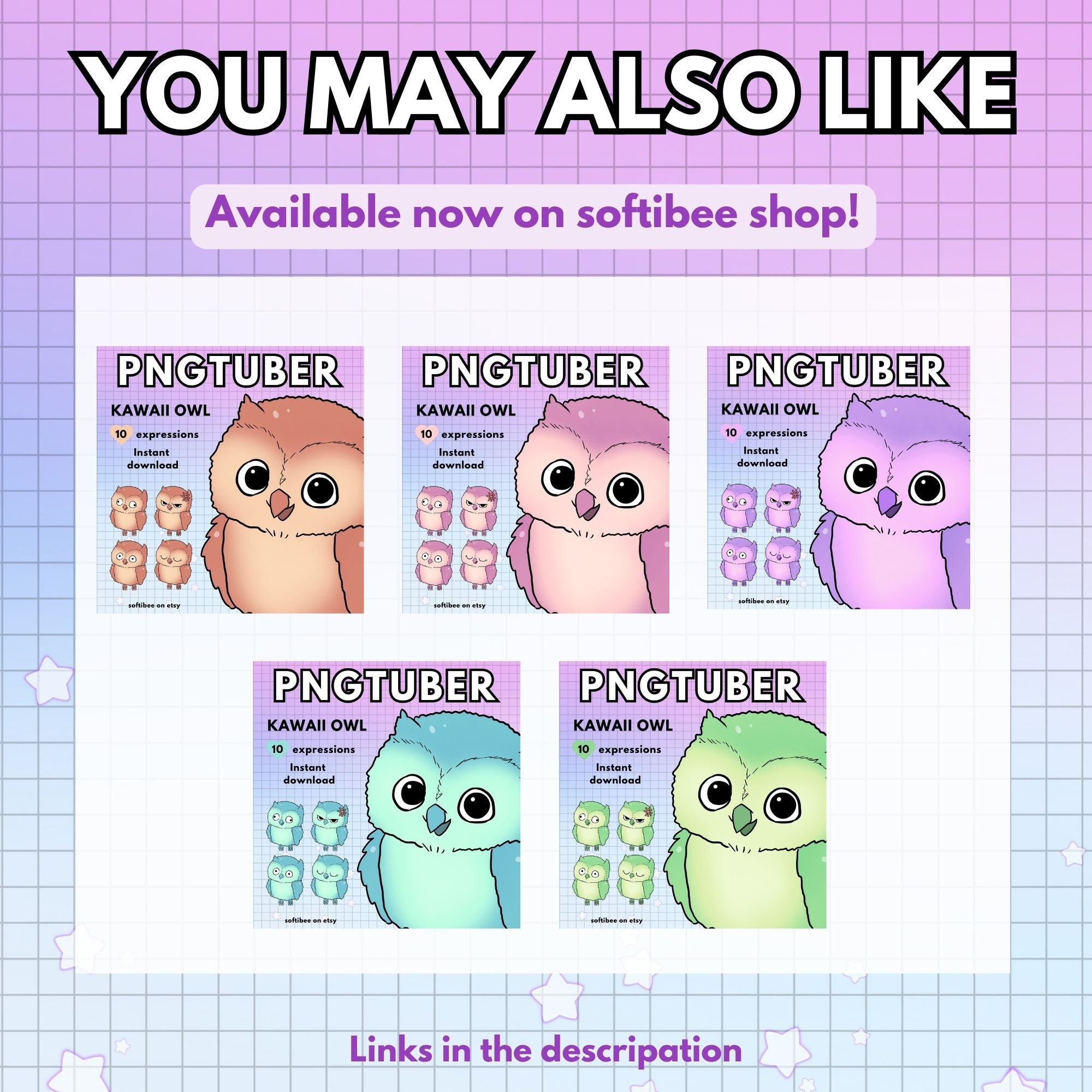 Owl Vtuber 10 Pngtuber Avatar Reactive Png Tuber Pre Made Blue Bird ...