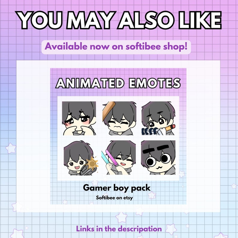 Uwu Animated Emote Boy With Black Hair Animated Twitch Emotes Single ...