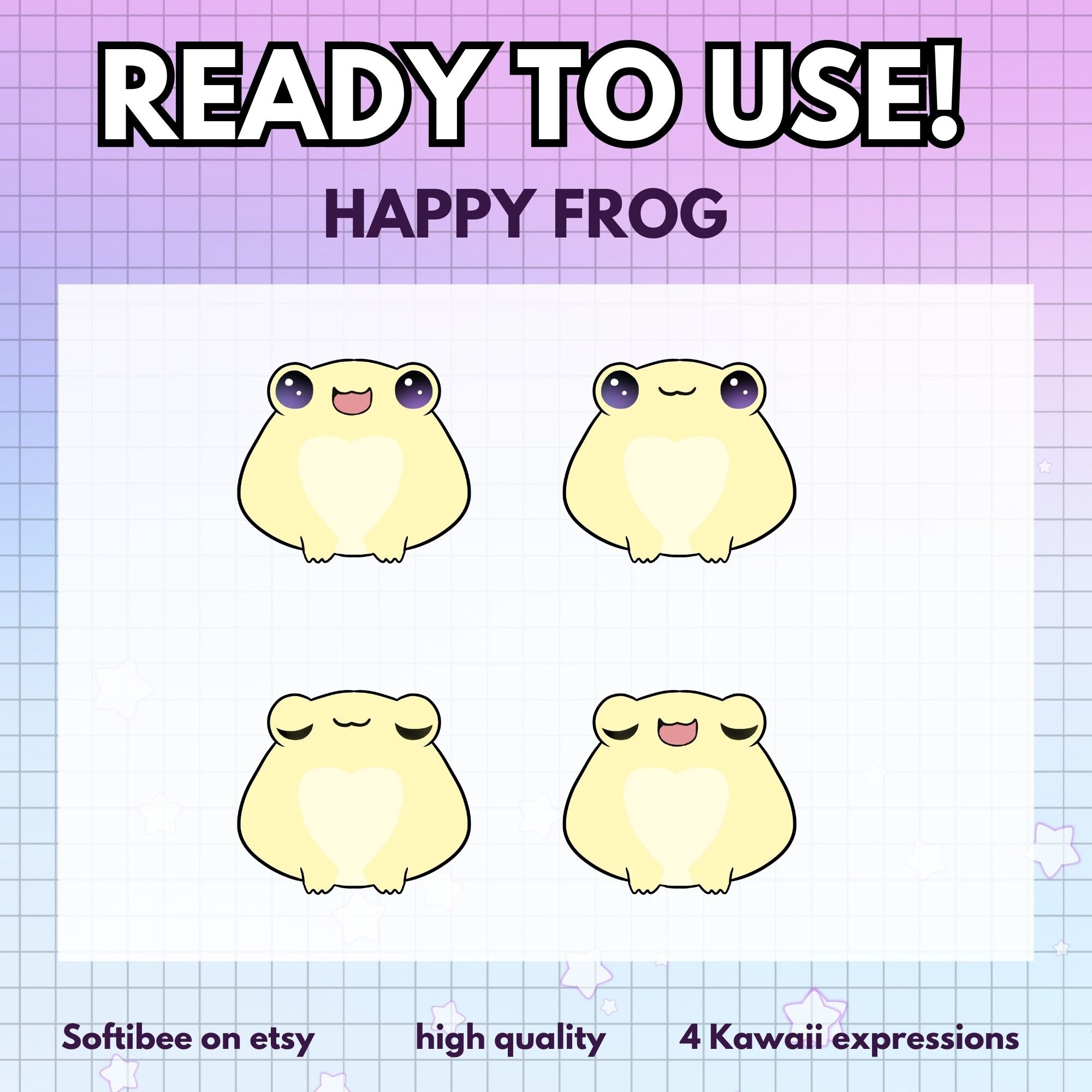 Vtuber Frog ! 4x Png Tuber Cute Frog Desings - Banana Yellow Frog ...