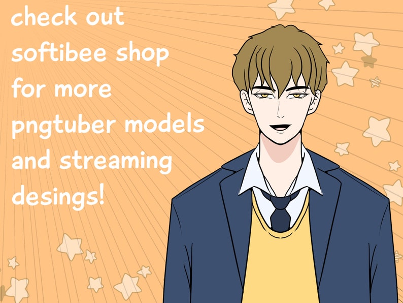 Pngtuber Male 9x Cute Anime Avatars for Twitch Vtubers - Etsy