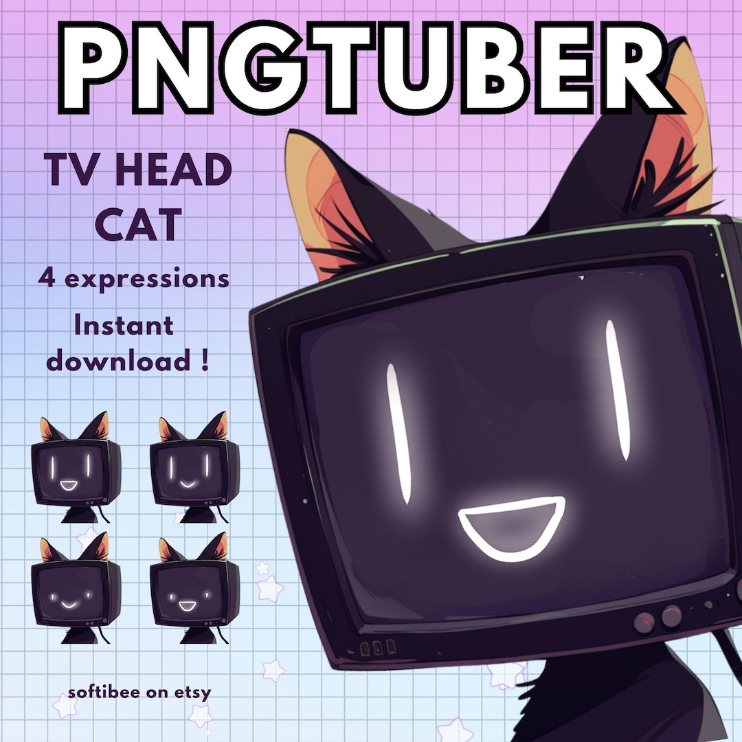 Pngtuber Male Cat Vtuber ! Chibi Cat Png Tuber 4x Meme Boy Anime Vtuber ...