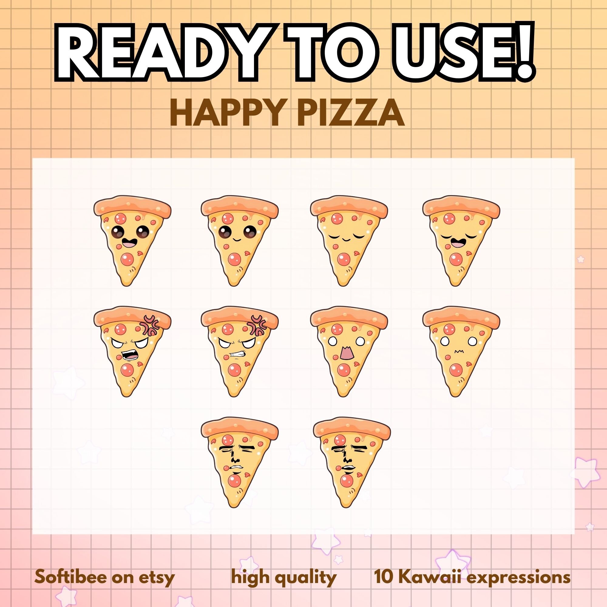 Png Tuber Pizza 10x Cute Pizza Vtuber Premade Giftuber Food for Vtubers ...