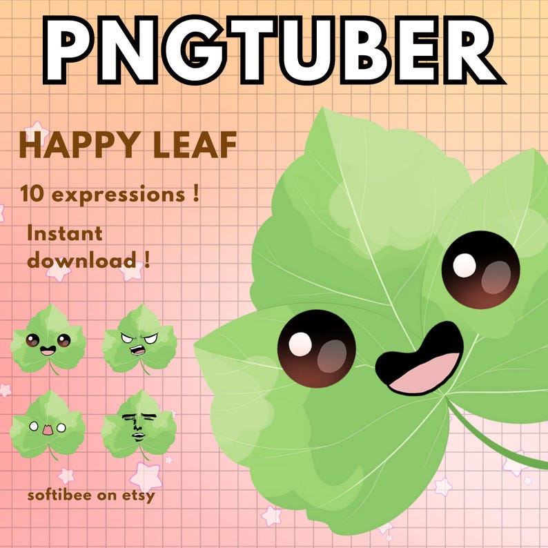 Pngtuber Leaf Twitch Plant Vtuber Model for Streaming | 10x Png Tuber ...