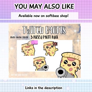 Twitch Emotes Pasta 6x Pack, Kawaii Food Emotes for Gaming Streaming ...