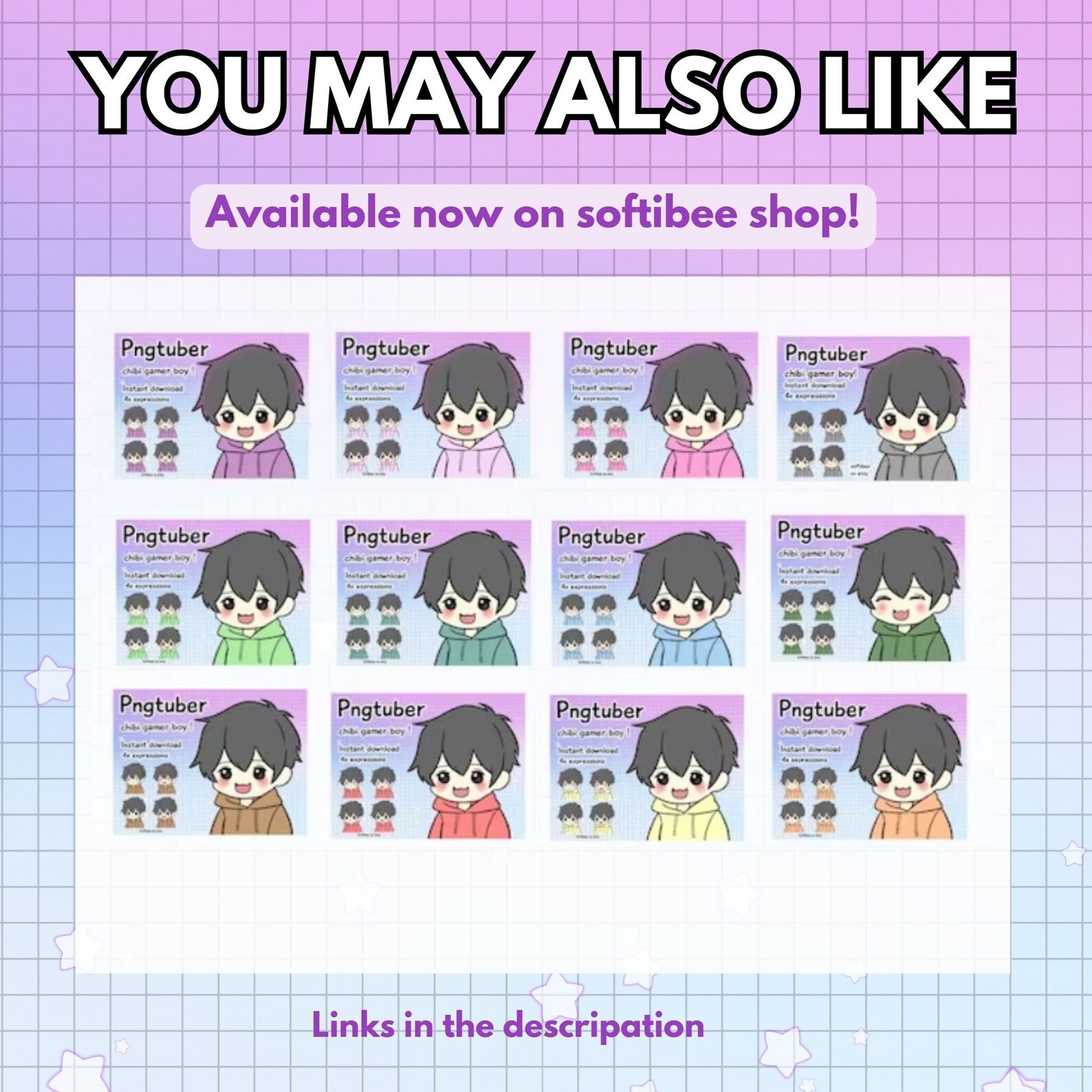 Pngtuber Male ! X4 Png Tuber Meme Boy Anime With Black Hair Vtuber ...