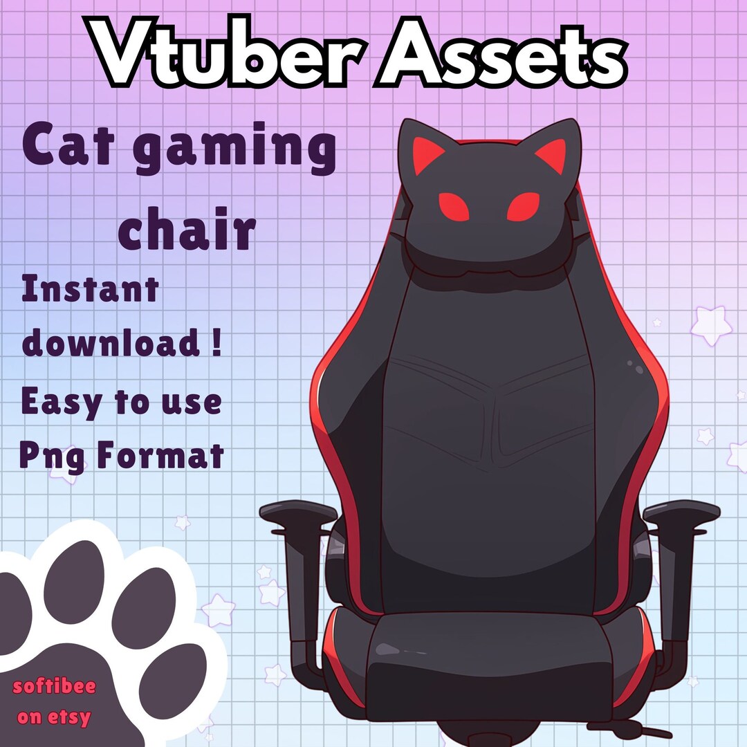 Vtuber Assets Chair Cat Edition Male V Tuber Model Twitch Overlay ...