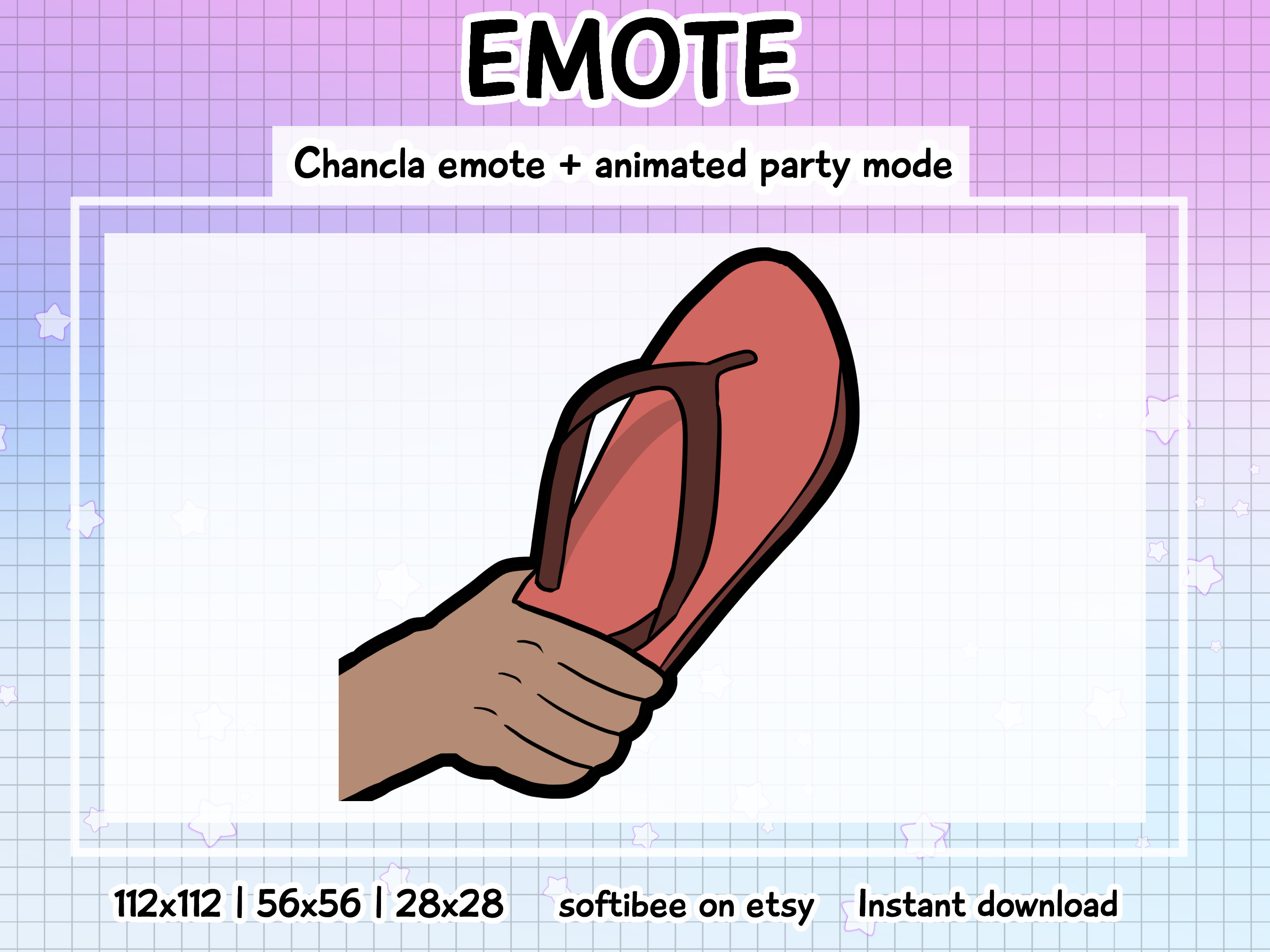 Chancla Emote for Twitch Emotes Black Skin Color Animated Emote Party ...