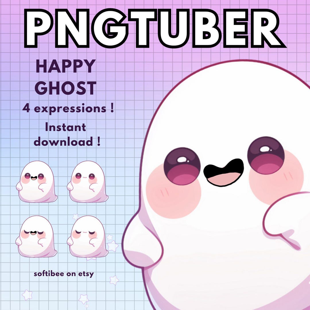 Ghost Pngtuber ! Twitch V-tuber 4X Png Tuber Horror Halloween Avatars ...