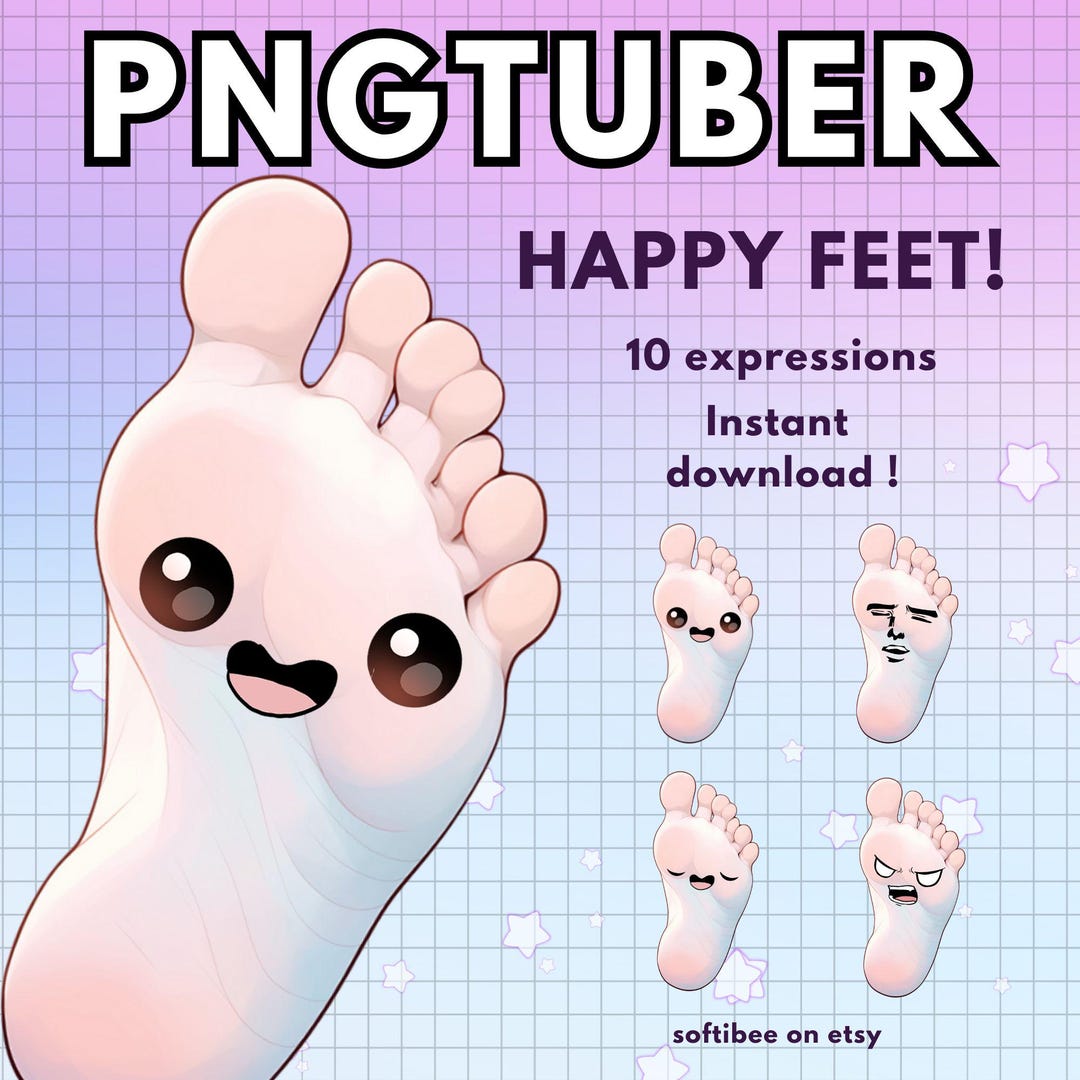 Vtuber Feet Funny Pngtuber Model For Twitch 10x Witch Png Tuber Reactive Discord Avatars
