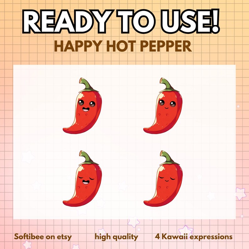 Pngtuber Pepper 4x | Funny Food Chibi Vtuber Model for Twitch & Youtube ...