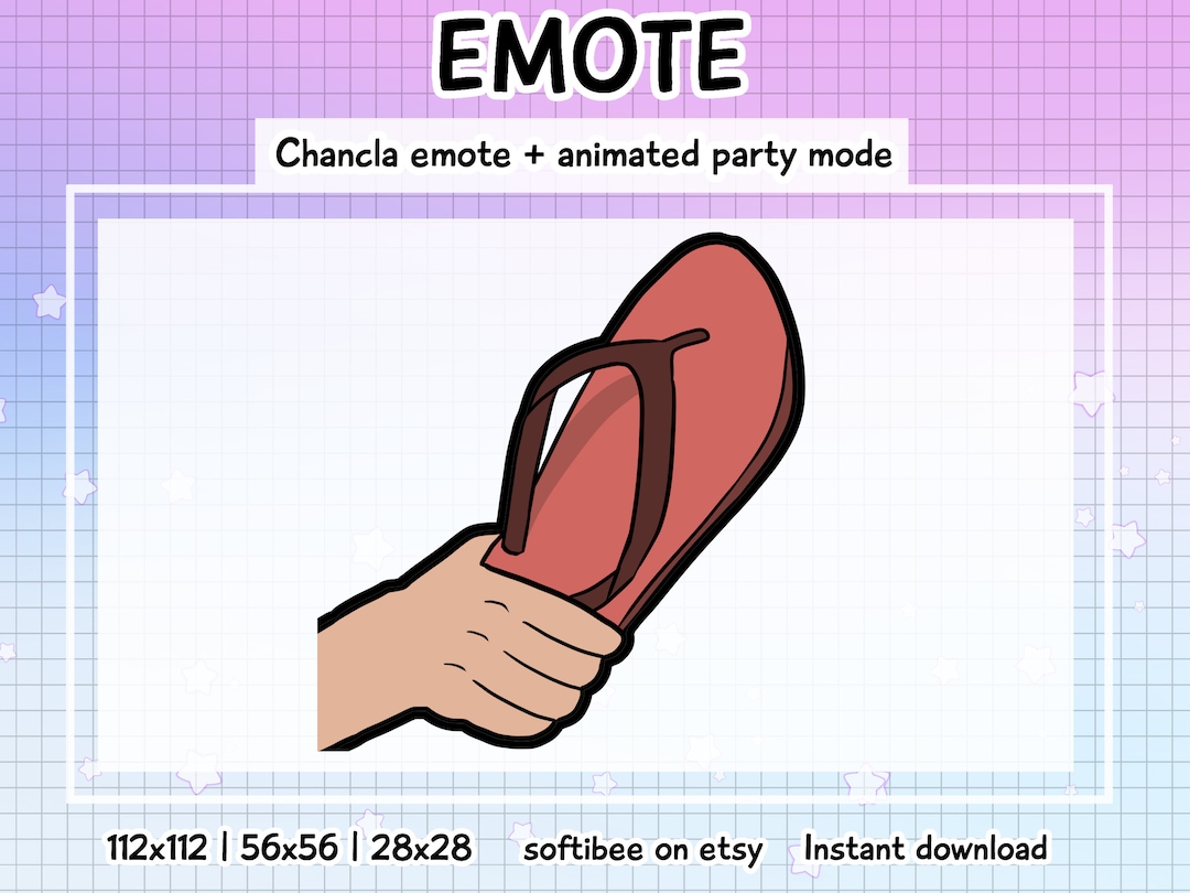 Chancla Emote for Twitch Emotes | Brown Skin Color Animated Emote Party ...