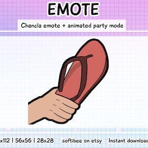 Chancla Emote for Twitch Emotes | Brown Skin Color Animated Emote Party ...