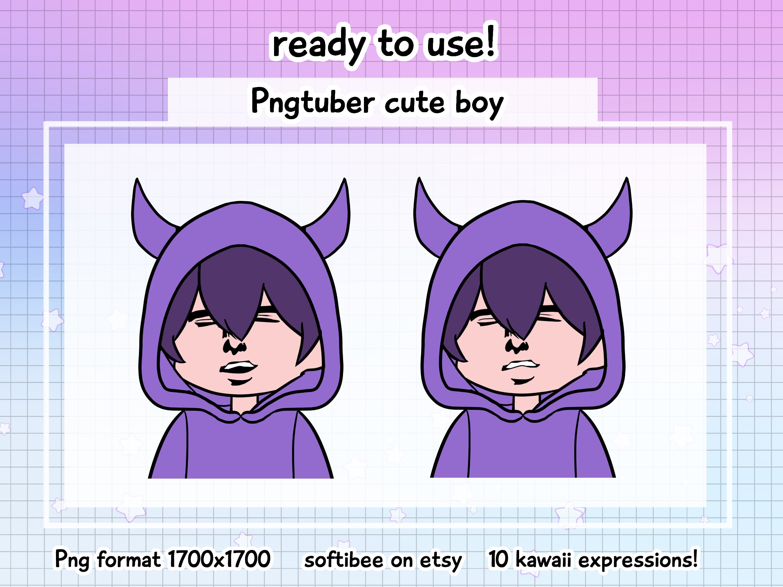 Vtuber Model Male Pngtuber Devil Boy X10 Png Tuber Chibi Boy Anime ...