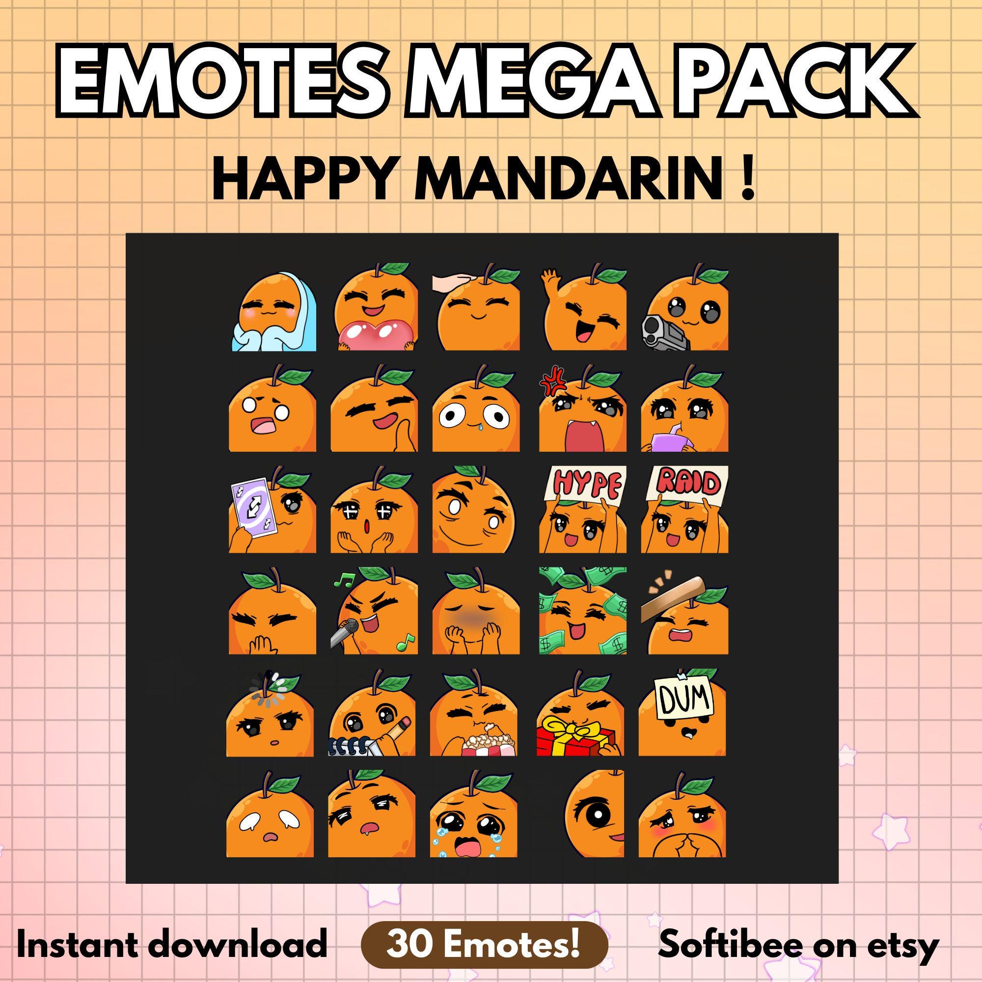 Mandarin Emotes Twitch MEGA PACK ! X30 Mandarin Emote Chibi Boy Anime ...