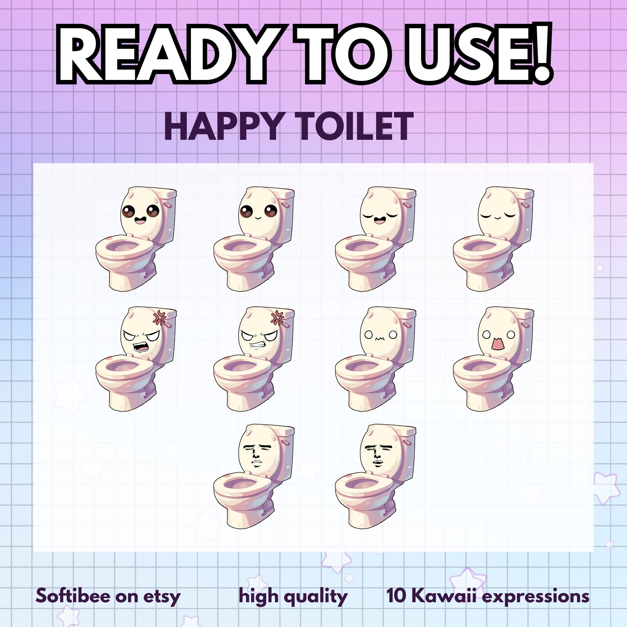 Pngtuber Toilet ! X10 Png Tuber Chibi Toilet With Charm Vtuber Model ...
