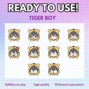 Png Tuber Boy Tiger Pngtuber Model | 10x Pngtuber Tiger Model Male ...