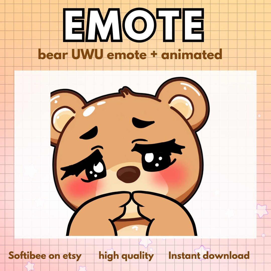 Uwu Animated Emote Bear Kawaii ! Animated Twitch Brown Bear Emotes ...