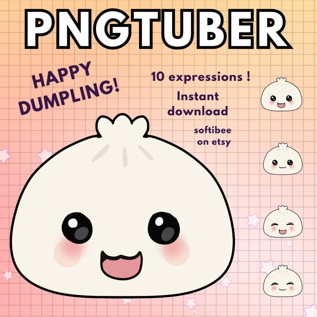 Png Tuber Dumpling ! 10x Cute Dumpling Vtuber Premade Giftuber Food for ...