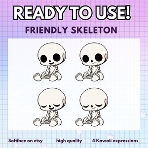 Skeleton Pngtuber Model | Chibi Pngtuber Model Vtuber Male | Twitch ...